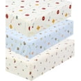 Danica 100% Cotton Fitted Baby Crib Sheet 3 Pack for baby Boys Girls ... Danica 100% Cotton Fitted Baby Crib Sheet 3 Pack for baby Boys Girls ...