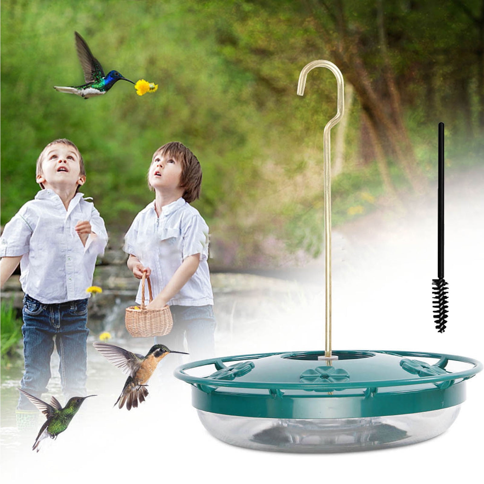 Danieerclosy 2025 Hummingbird Feeder with Ant Moat, Plastic Nectar ...