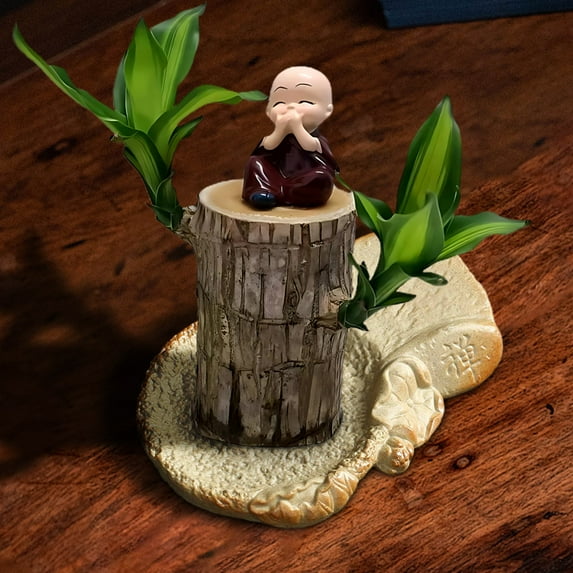 Danieerclosy Brazilian Wood Hydroponic Bowl with Copper Accents, Non ...