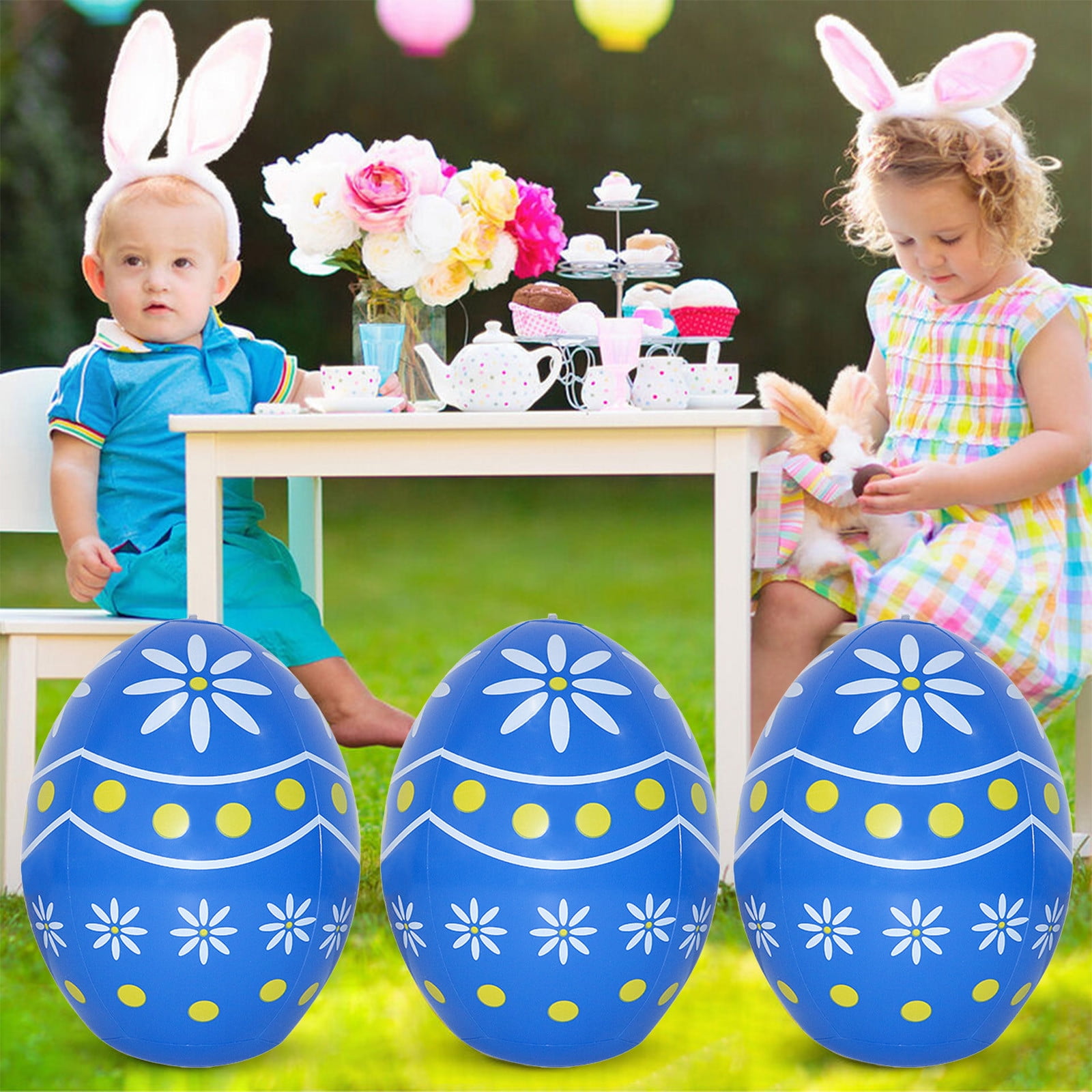 Danieerclosy Inflatable Easter Eggs for Holiday Decorations, Fun ...