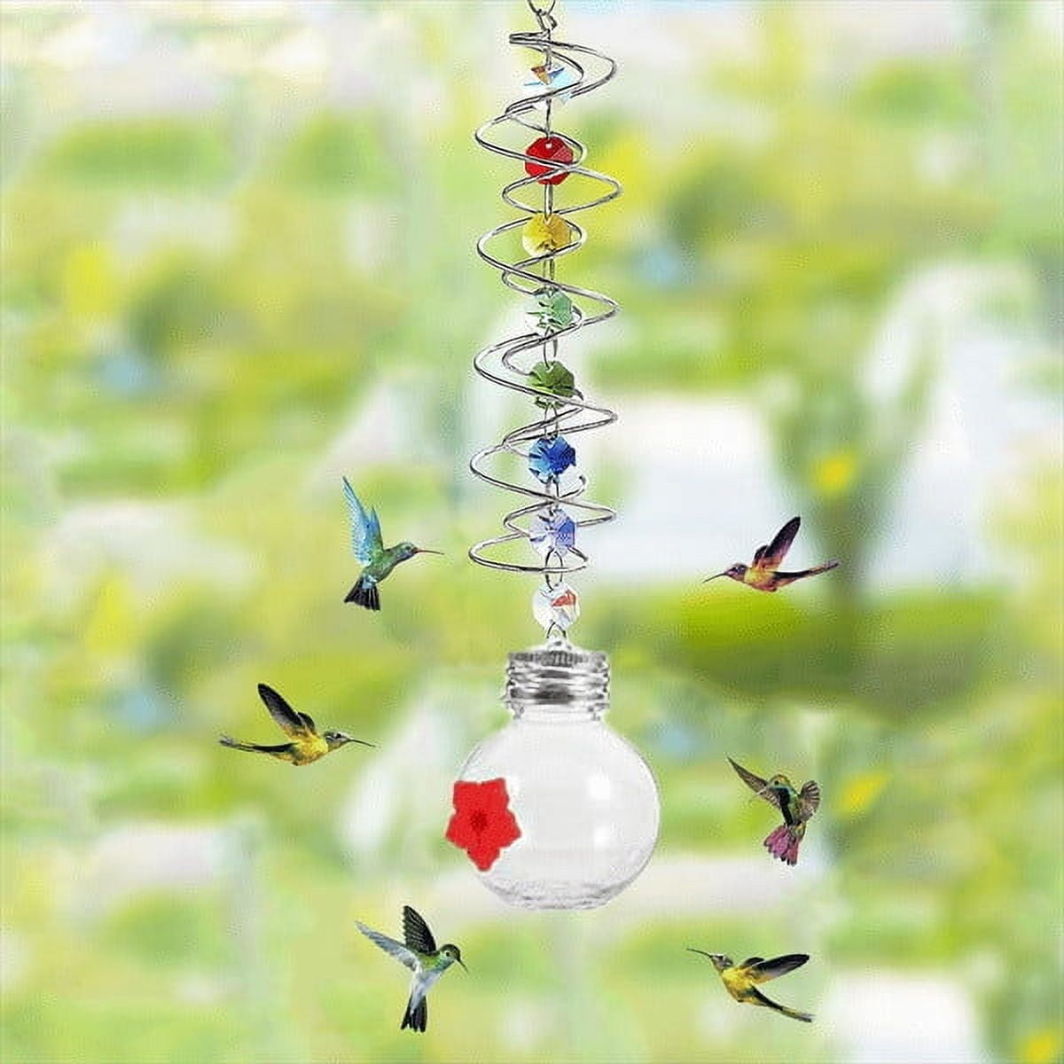 Danieerclosy Spiral Tail Rotating Bird Feeder, Wind-Powered Seed ...