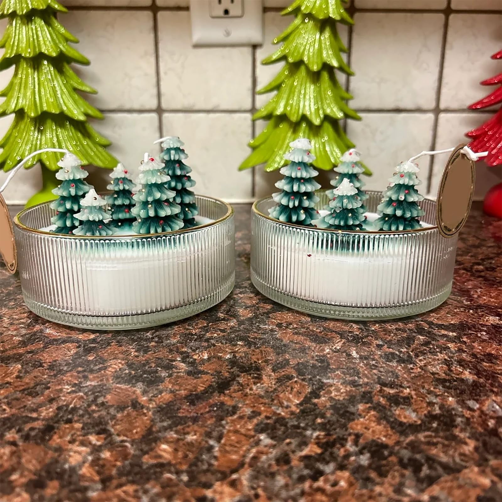 Danieerclosy Viral Candle, Christmas Tree Candles, Tree Shaped Taper ...