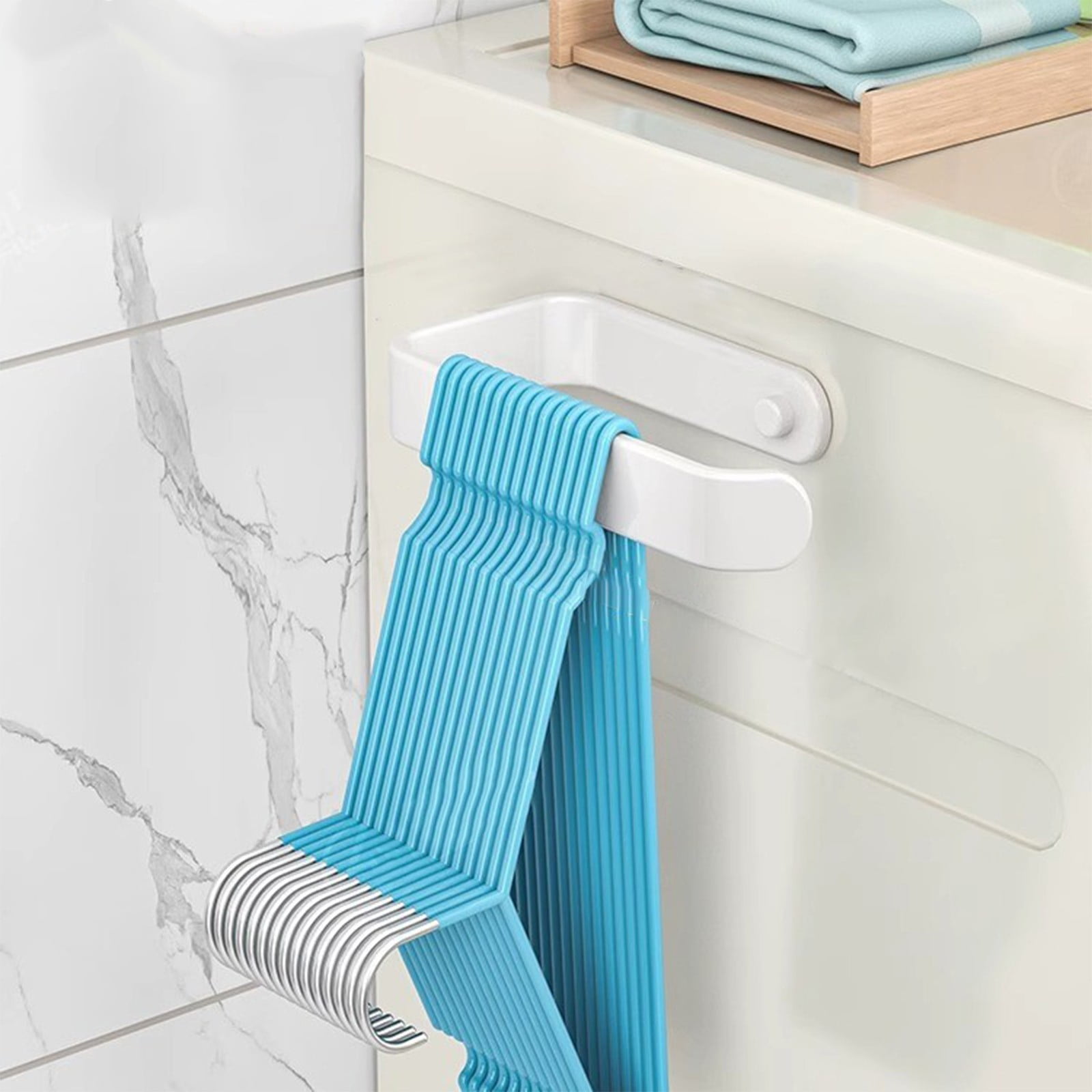 Danieerclosy Wall-Mounted Drying Rack with No Punching Hooks | Space ...