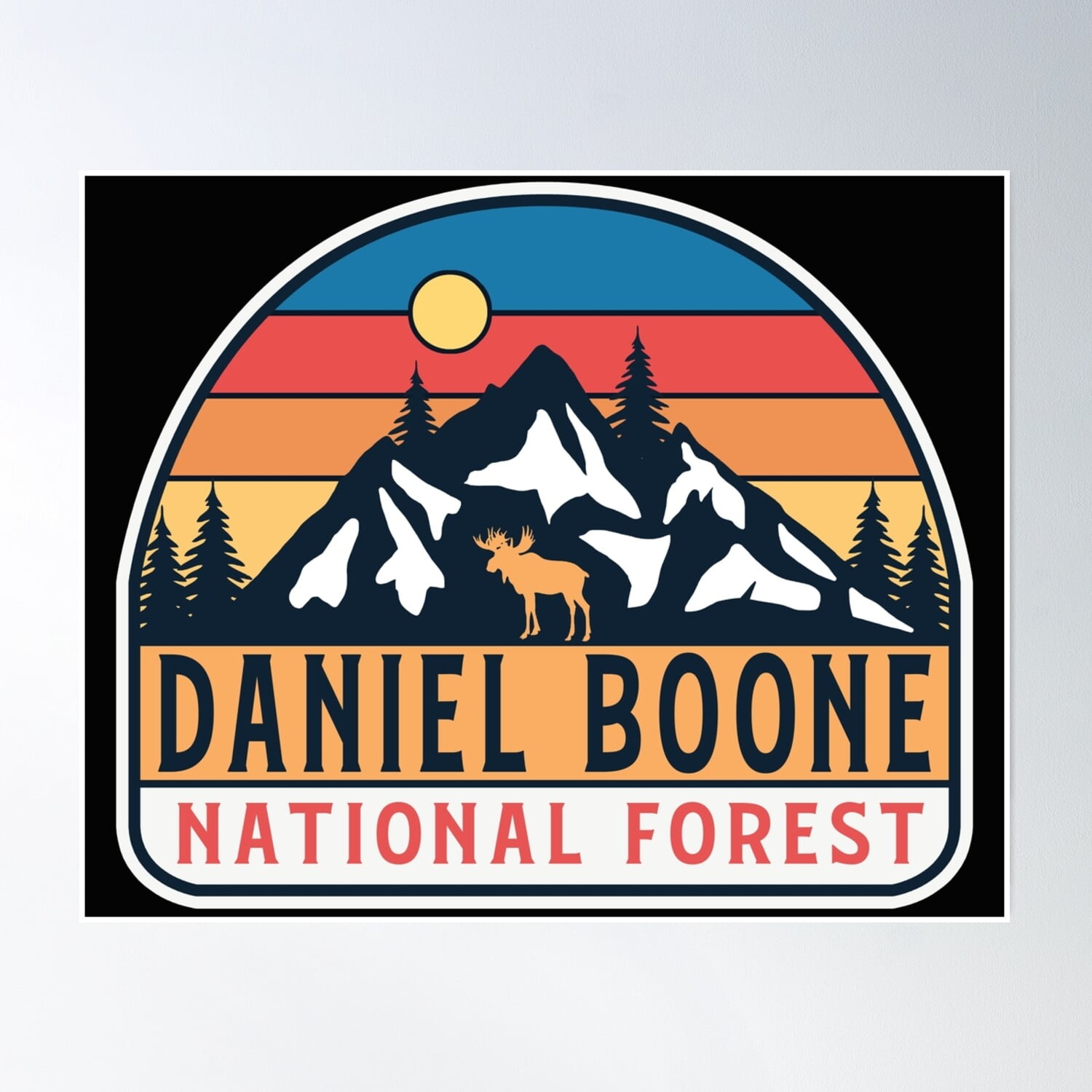 Daniel Boone National Forest Poster Wall Art, Modern Wall Decor, 12x18 ...