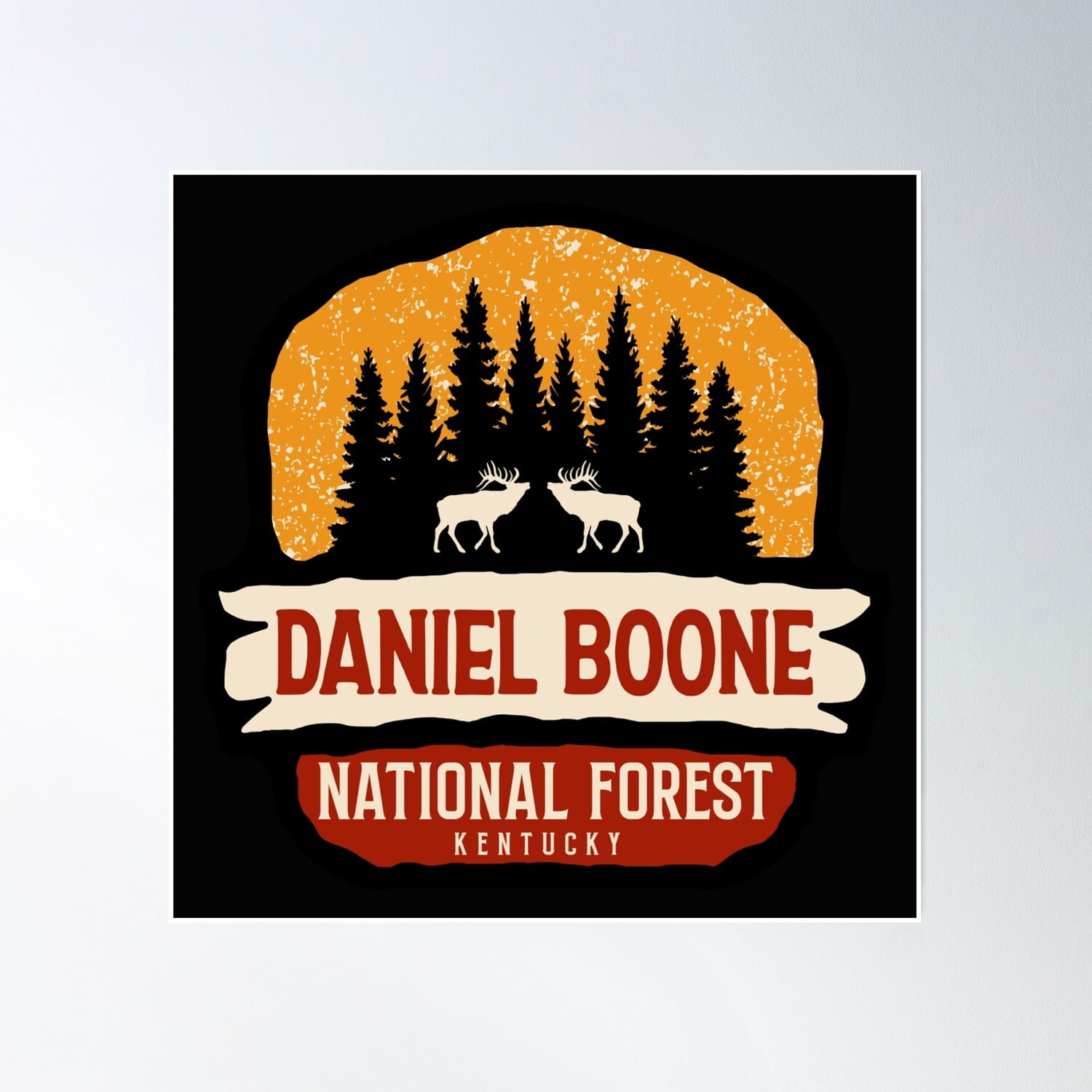 Daniel Boone National Forest Poster Wall Art, Modern Wall Decor, 16x16 ...