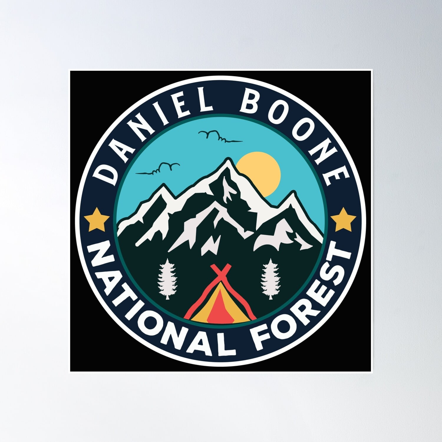 Daniel Boone National Forest Poster Wall Art, Modern Wall Decor, 30x30 ...