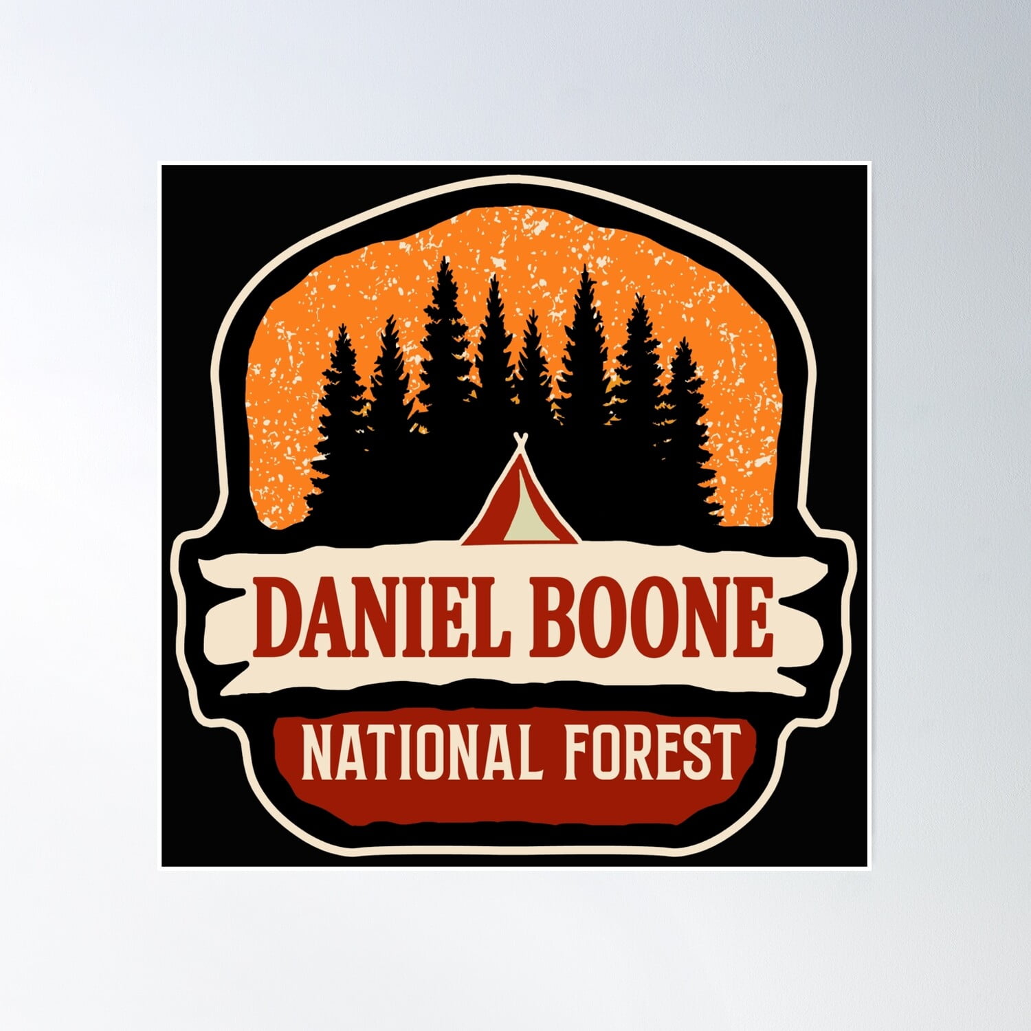 Daniel Boone National Forest Poster Wall Art, Modern Wall Decor, 30x30 ...