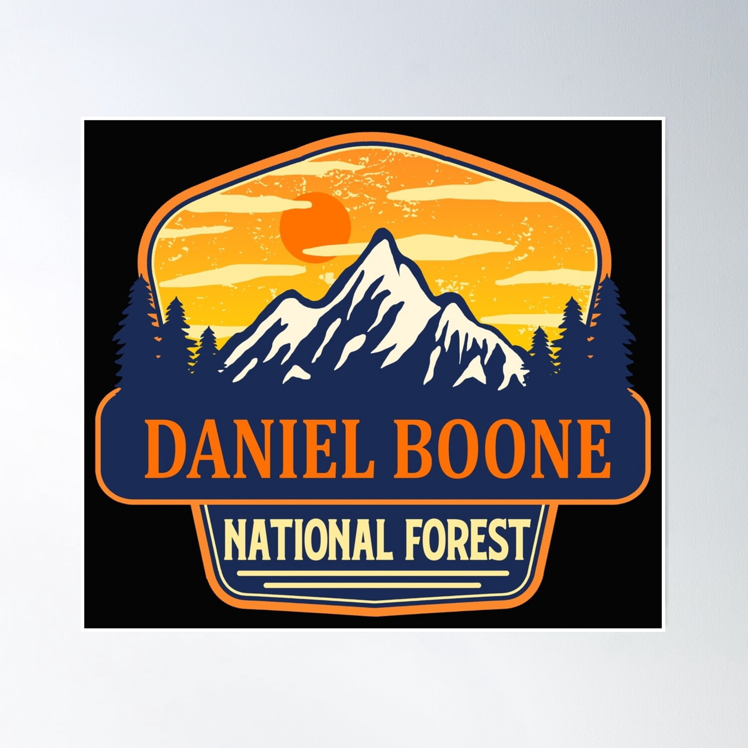 Daniel Boone National Forest Poster Wall Art, Modern Wall Decor, 8x12 ...
