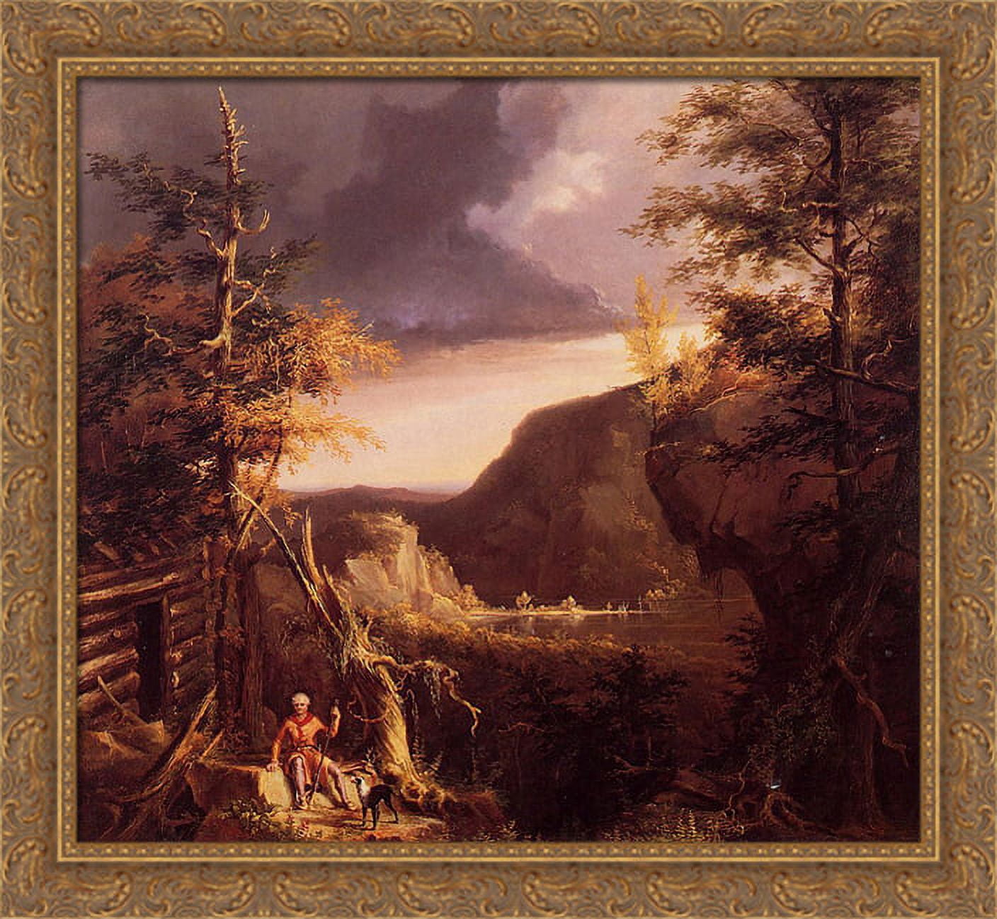 Daniel Boone Sitting at the Door of His Cabin on the Great Osage Lake ...