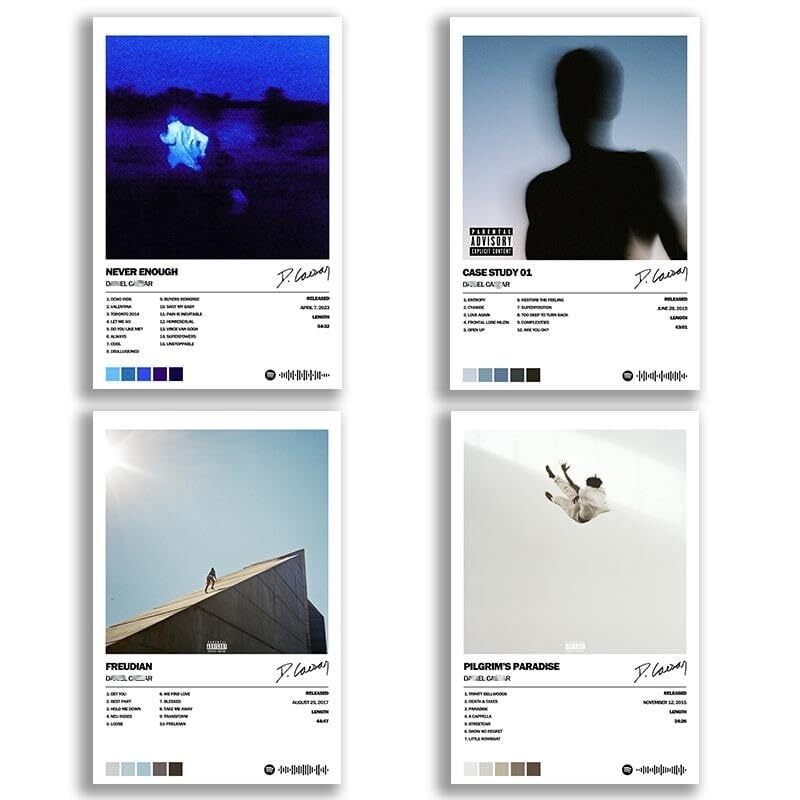 Daniel Caesar Album Cover Signed Posters (Set of 4) Room Aesthetic ...