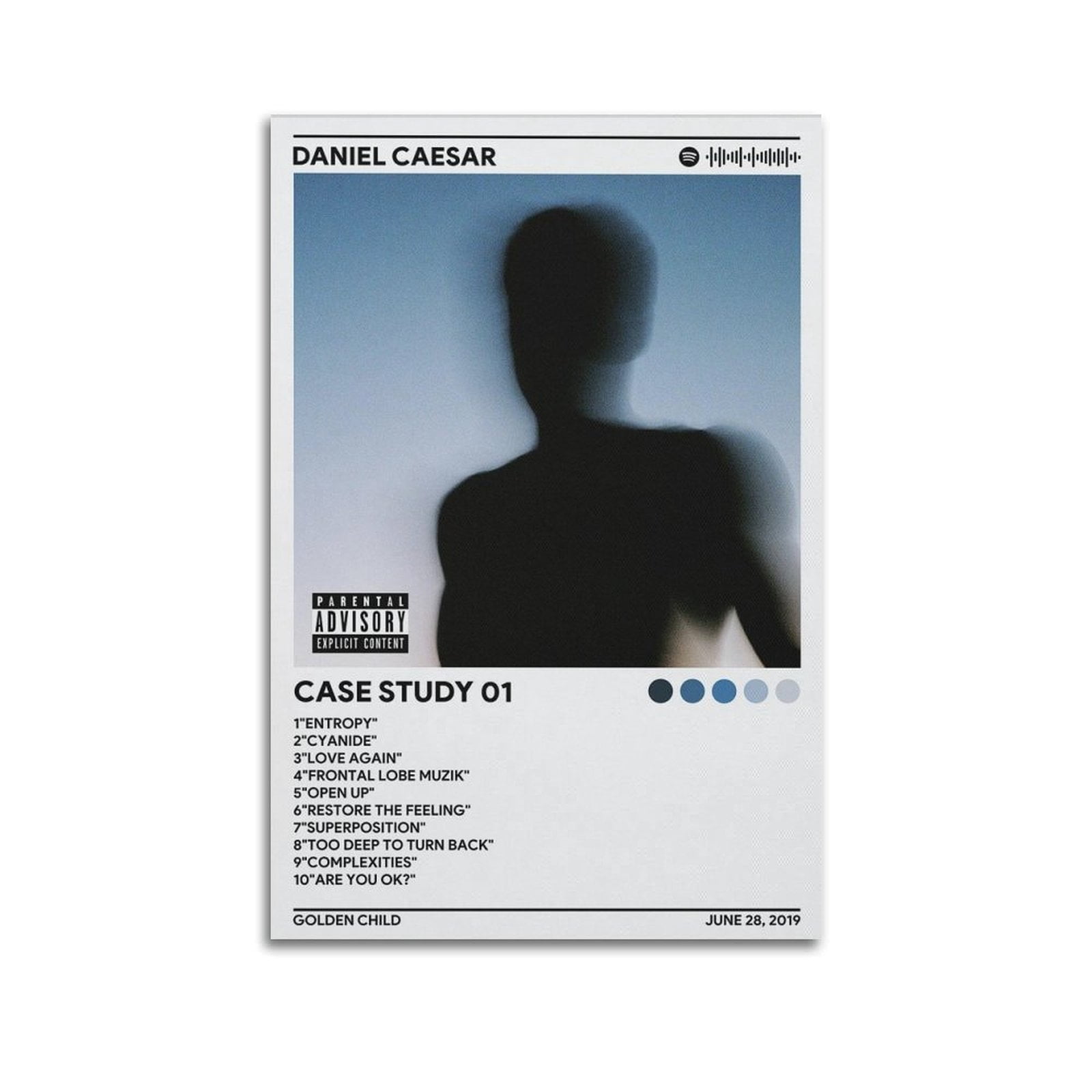 Daniel Caesar Case Study 01 Album Painting Vintage Poster Picture Print Wall Art Poster Painting ...