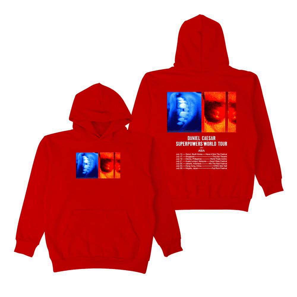 Daniel Caesar Merch Hoodie Superpowers World Tour Hoodies Men Women Sweatshirt Long Sleeve ...