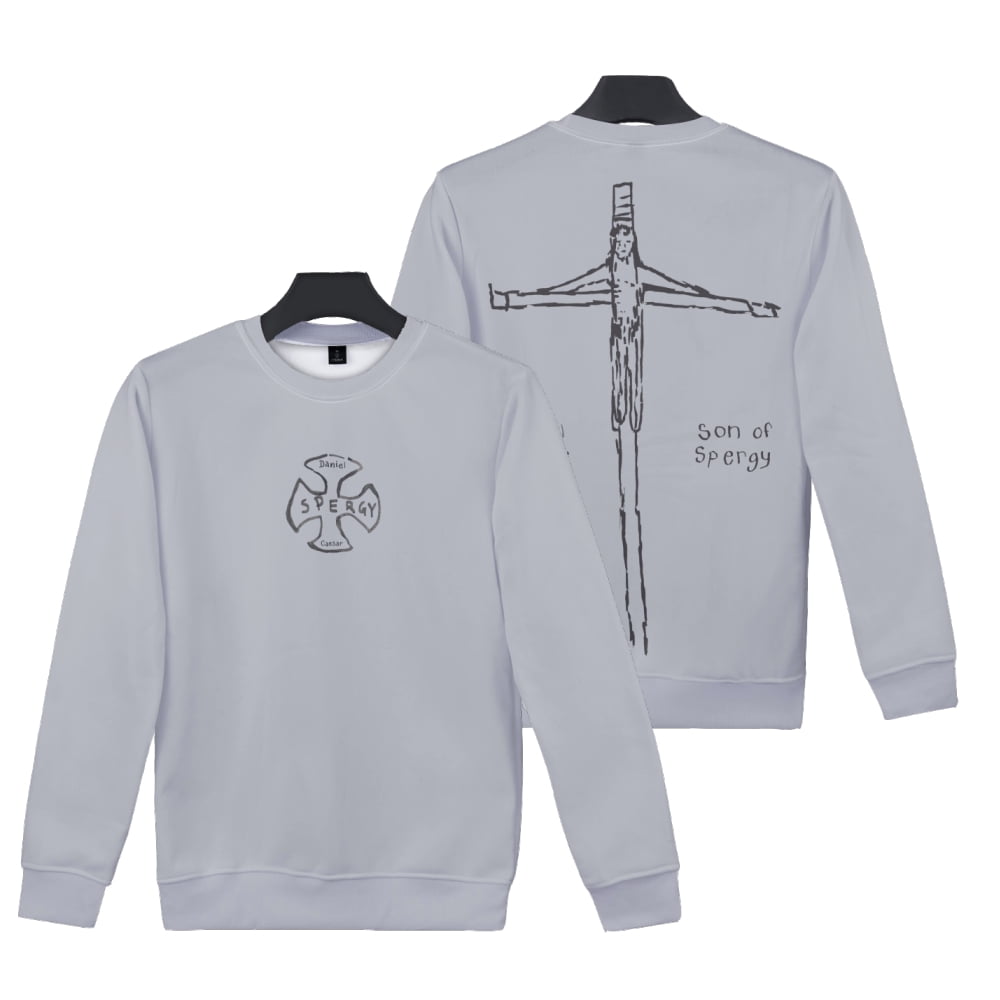 Daniel Caesar Merch Spergy Son Cross Thermal Crewneck Sweatshirt Merch ...