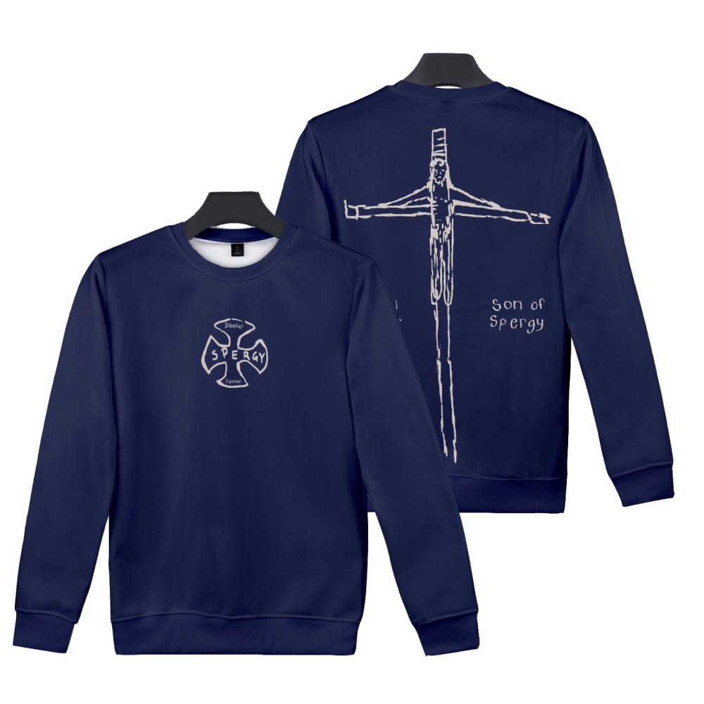 Daniel Caesar Merch Spergy Son Cross Thermal Crewneck Sweatshirt Merch ...