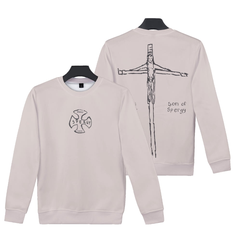 Daniel Caesar Merch Spergy Son Cross Thermal Crewneck Sweatshirt Merch ...