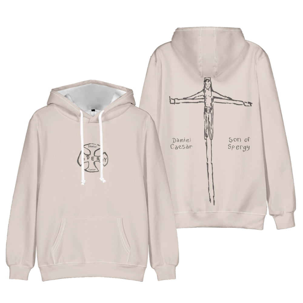 Daniel Caesar Merch Spergy Son Cross Thermal Hoodie Long Sleeve Fan ...
