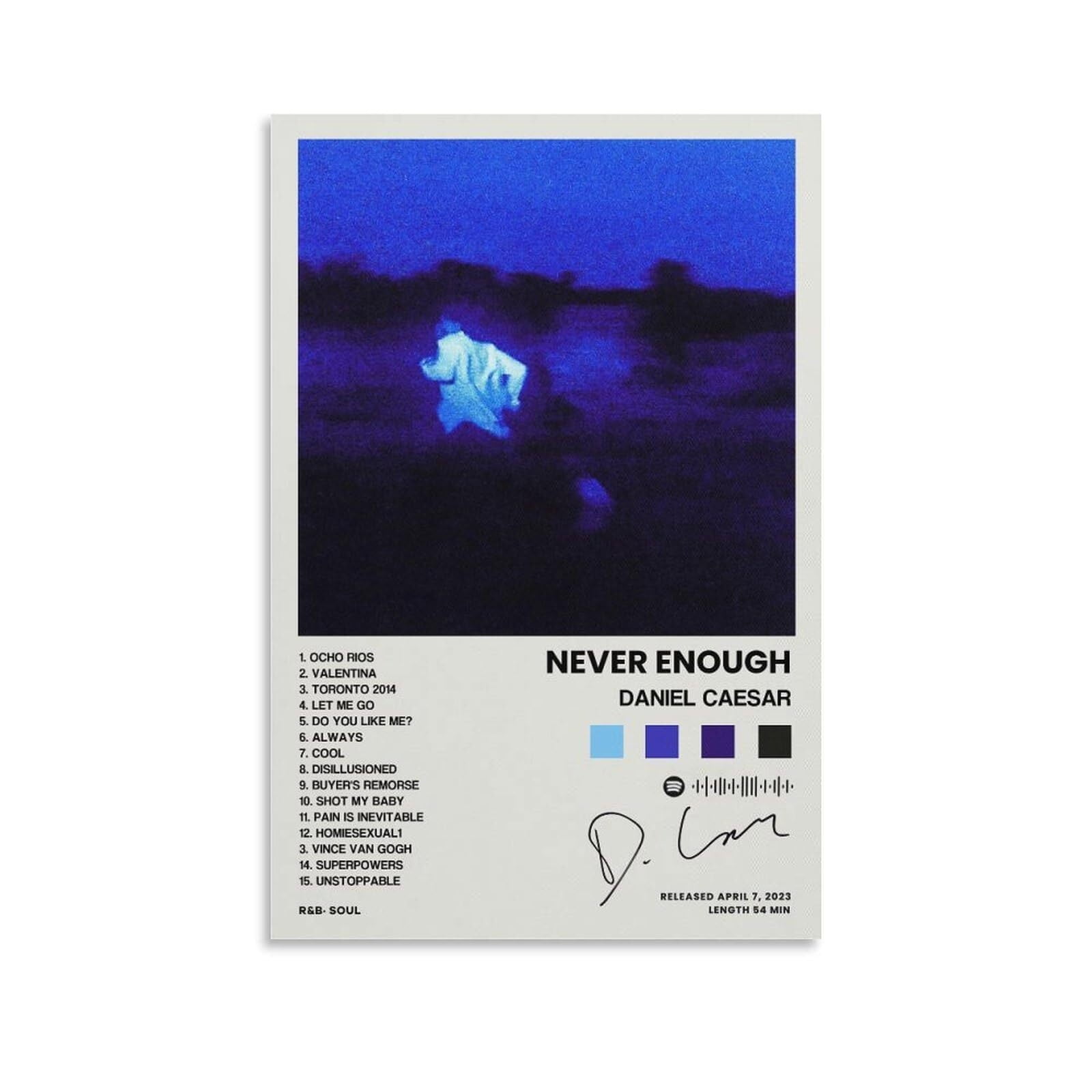 Daniel Caesar Never Enough Album Poster Music Art for Fans Poster ...