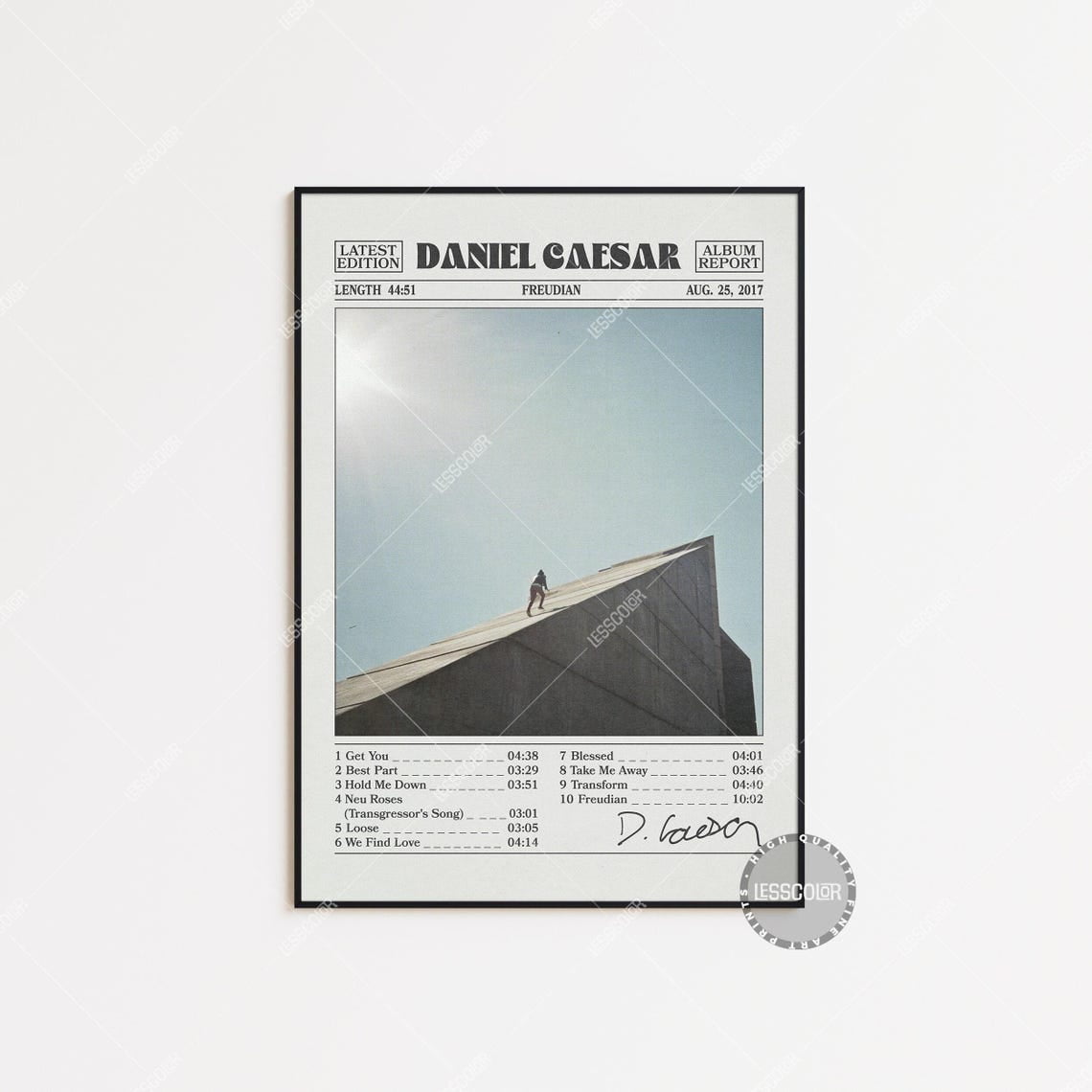 Daniel Caesar Retro Newspaper Print, Freudian, Daniel Caesar, Album ...