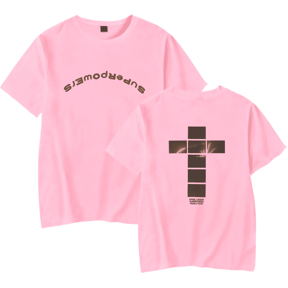 Daniel Caesar Superpowers World Cross Tour Merchandise Short Sleeve T ...