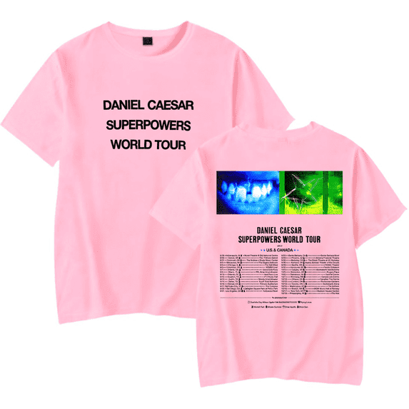 Daniel Caesar Superpowers World Tour Merchandise Unisex Short Sleeve T - Shirt - Walmart.com