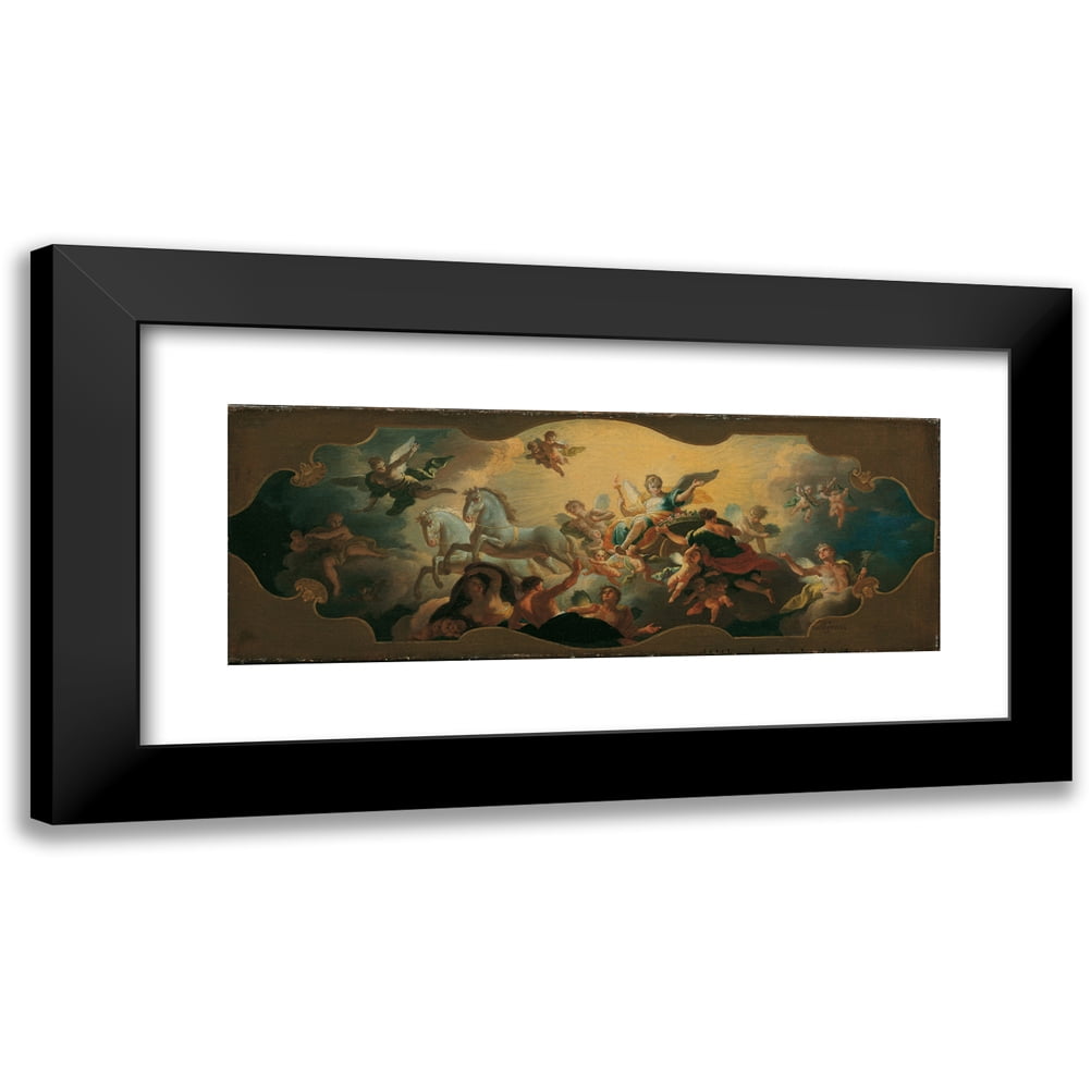 Daniel Gran 18x9 Black Modern Framed Museum Art Print Titled - Allegory ...