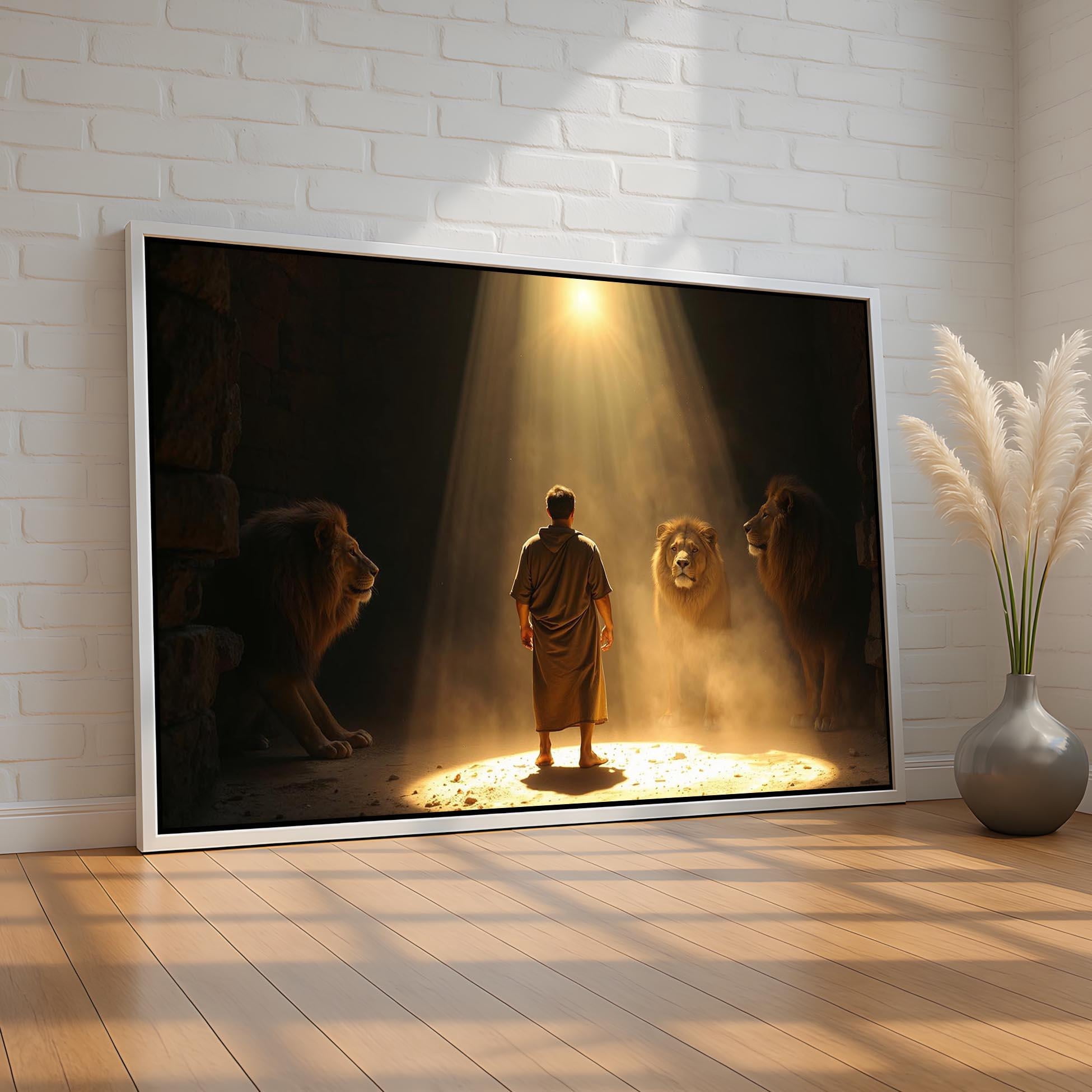 Daniel In The Lion'S Den, Powerful Christian Wall Art, Faith Over Fear ...