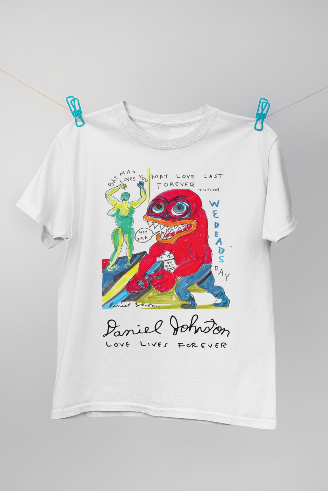 Daniel Johnston T Shirt Unisex Cotton Tee All Size S To 5XL