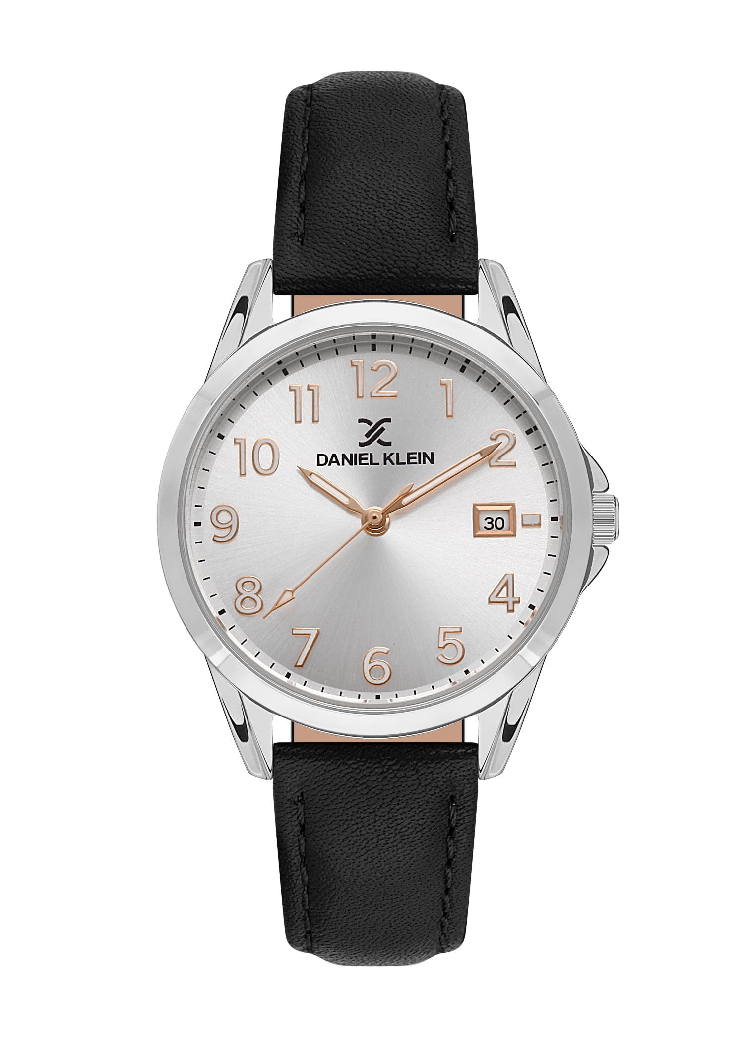 Daniel Klein 34mm Easy to Read Womens Watch, Classic Leather Strap, Big ...