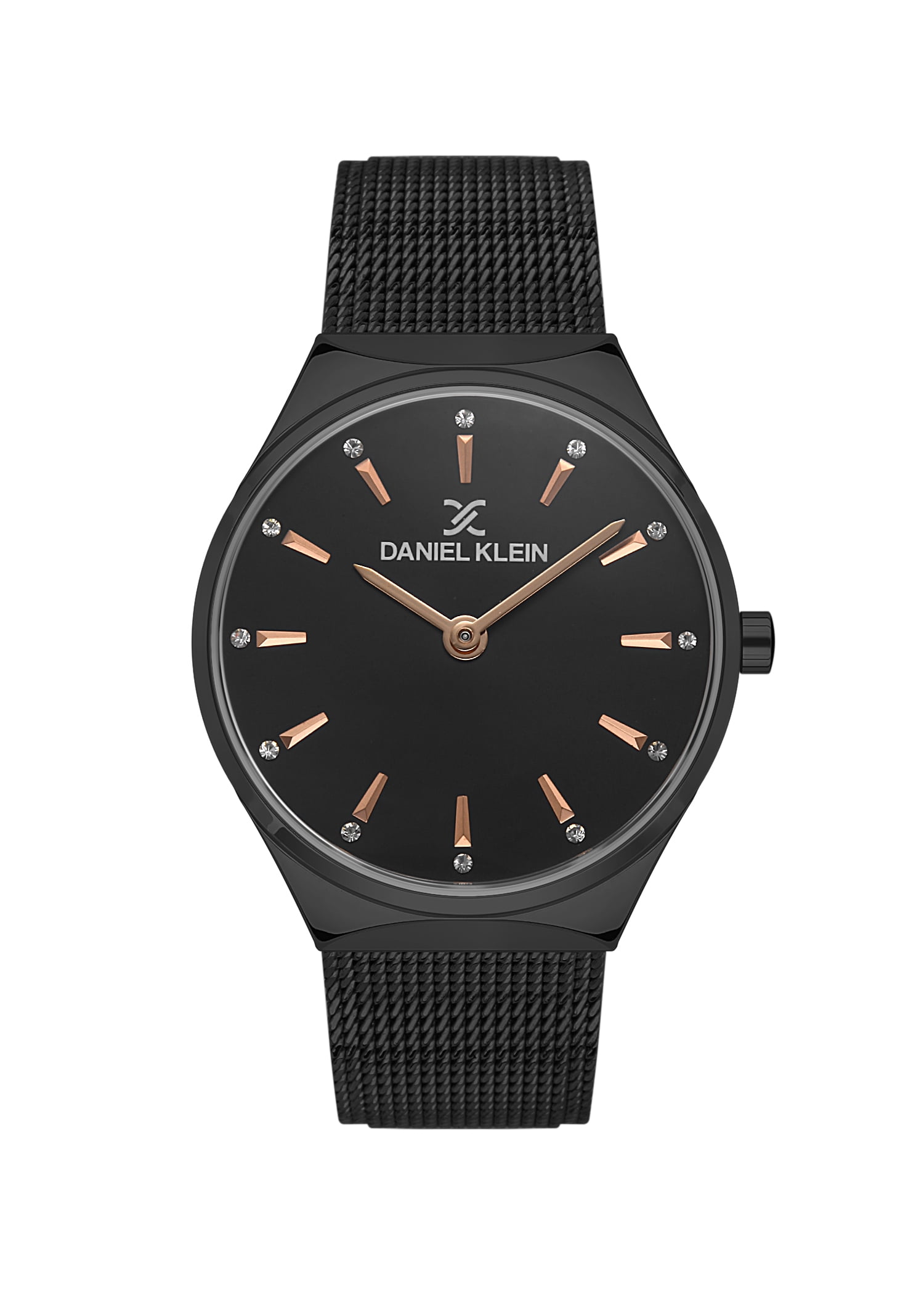 Daniel Klein 34mm Womens Mesh Watch, Metal Mesh Band, Square Crystal ...