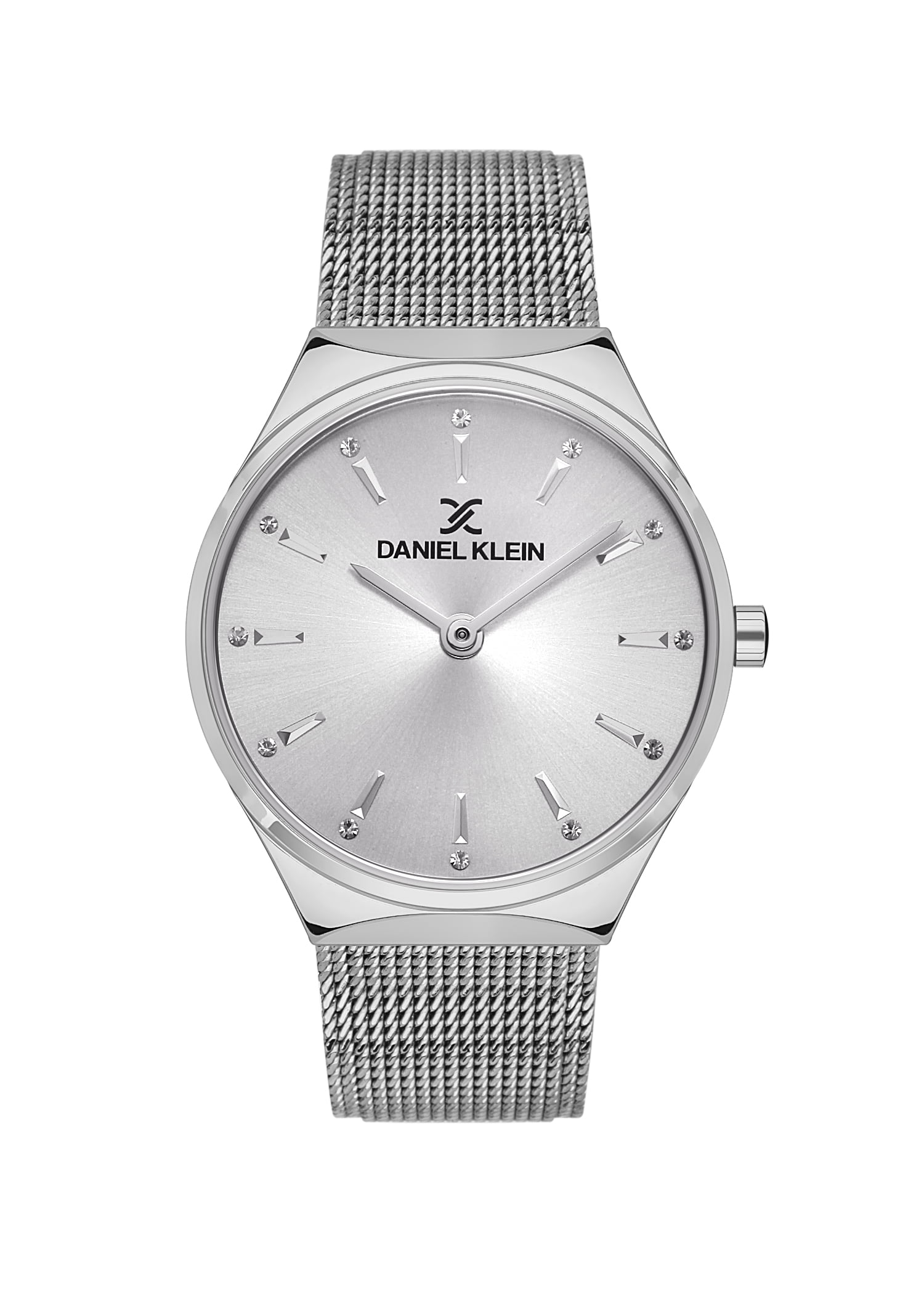 Daniel Klein 34mm Womens Mesh Watch, Metal Mesh Band, Square Crystal ...