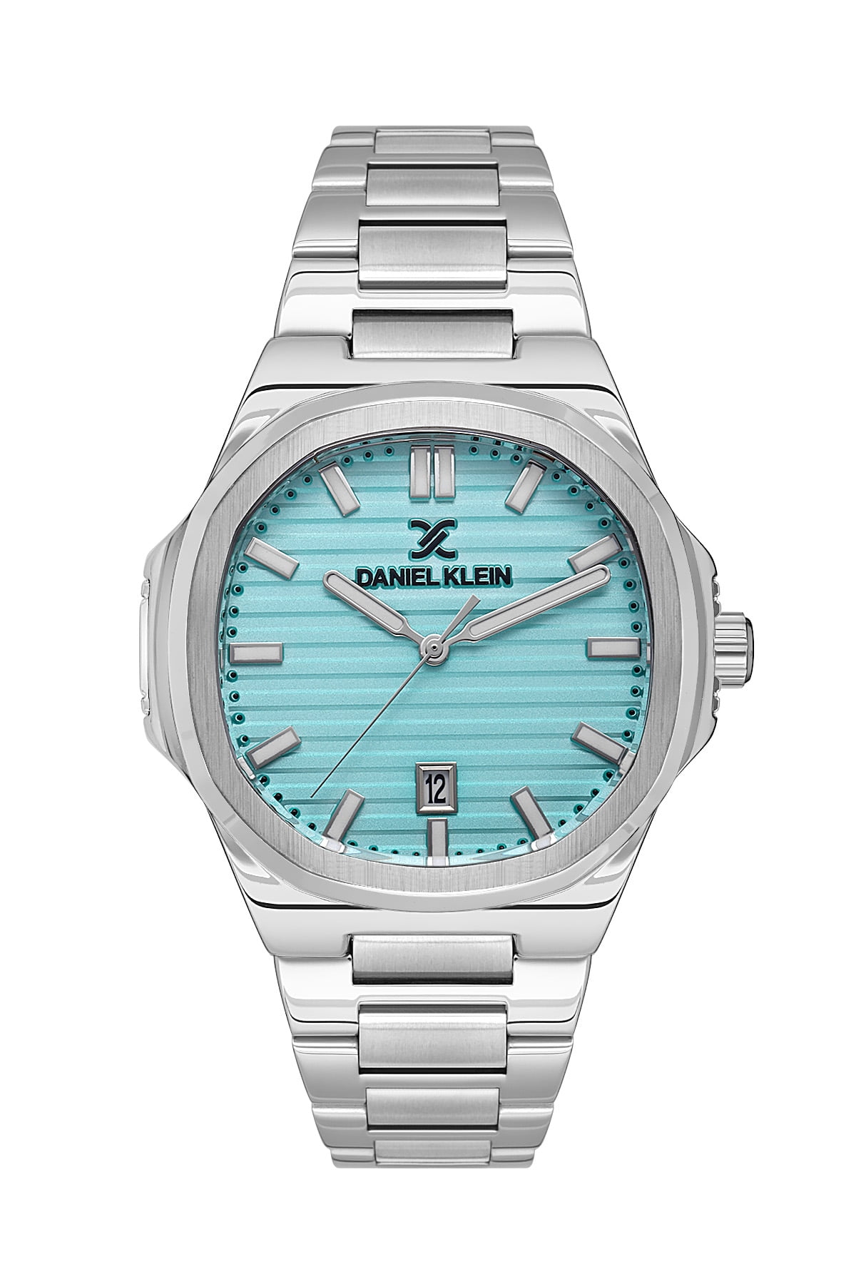 Daniel Klein 41mm Mens Metal Watch, Nautilus Embossed Dial, Date ...