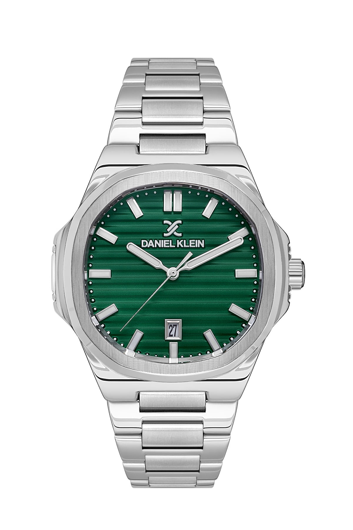 Daniel Klein 41mm Mens Metal Watch, Nautilus Embossed Dial, Date ...