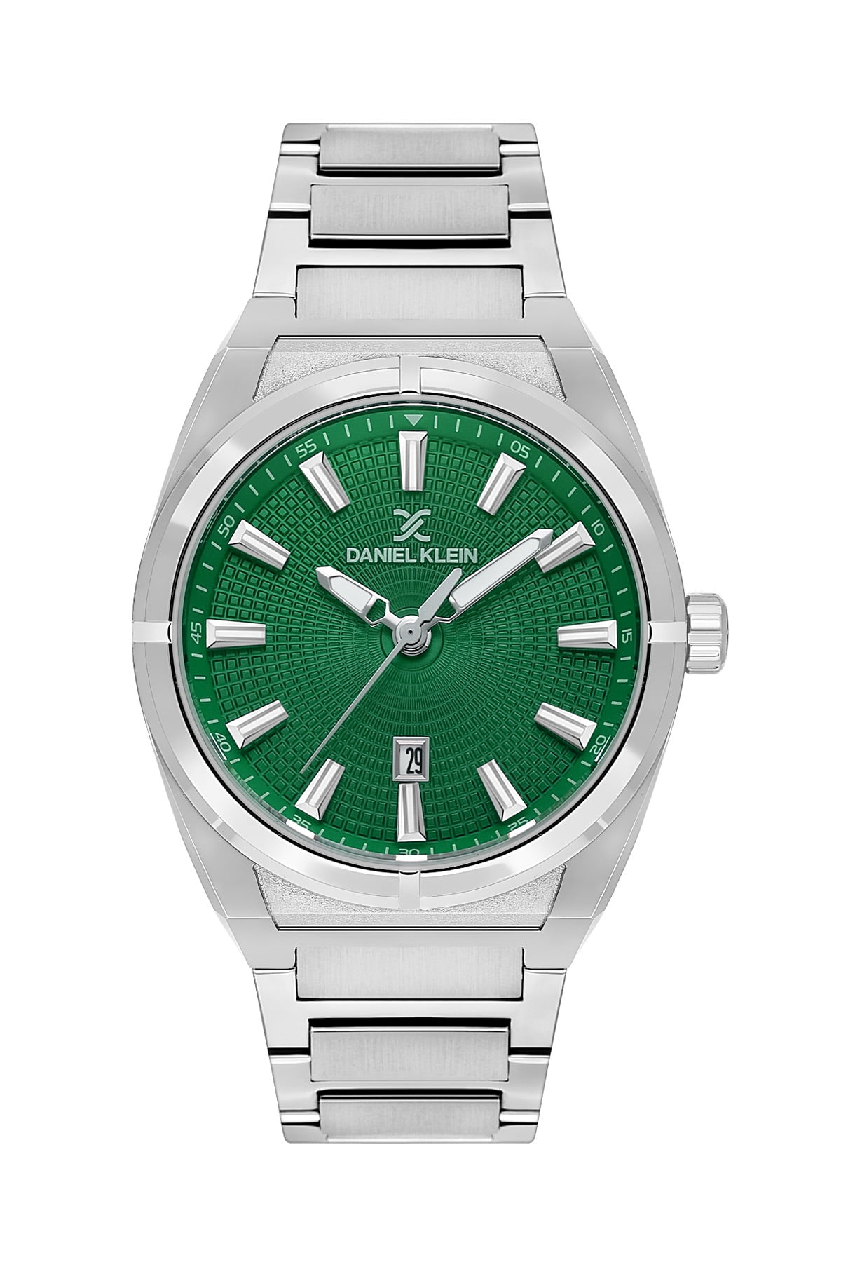 Daniel Klein 42mm Mens Analog Watch, Ceramic Dial, Stainless Steel Band ...