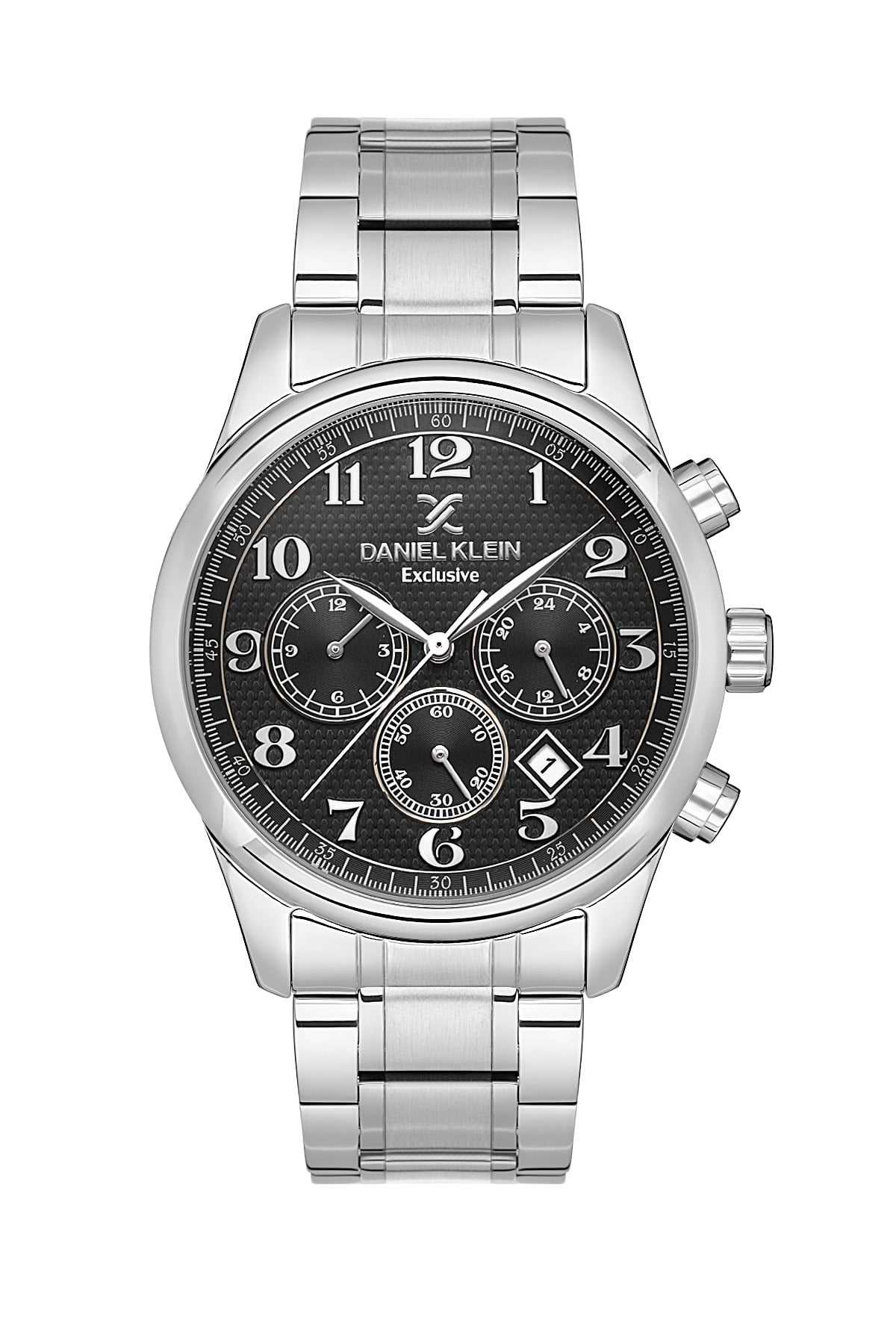 Daniel Klein 43mm Mens Multifunction Metal Watch, Stainless Steel Band ...
