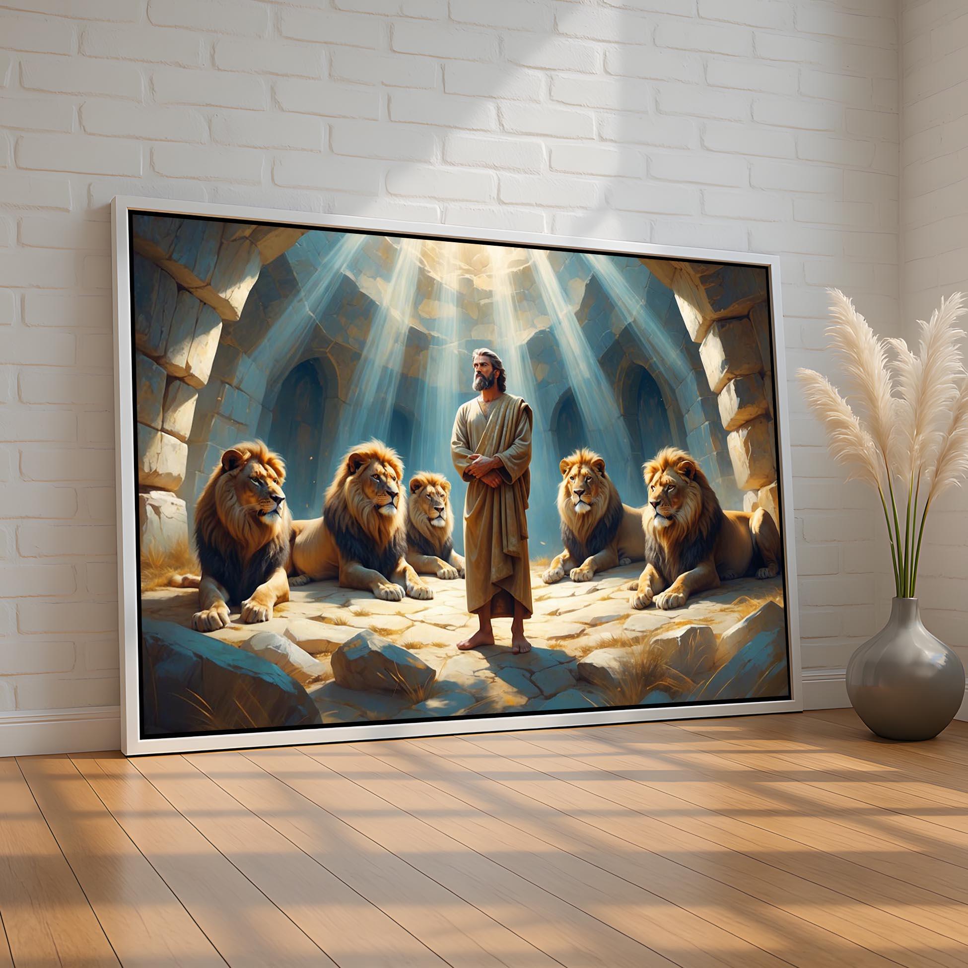 Daniel In The Lion'S Den | Christian And Poster | Biblical Story Wall ...