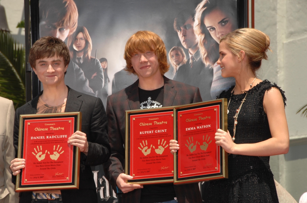 Daniel Radcliffe Rupert Grint Emma Watson At The Induction Ceremony For ...