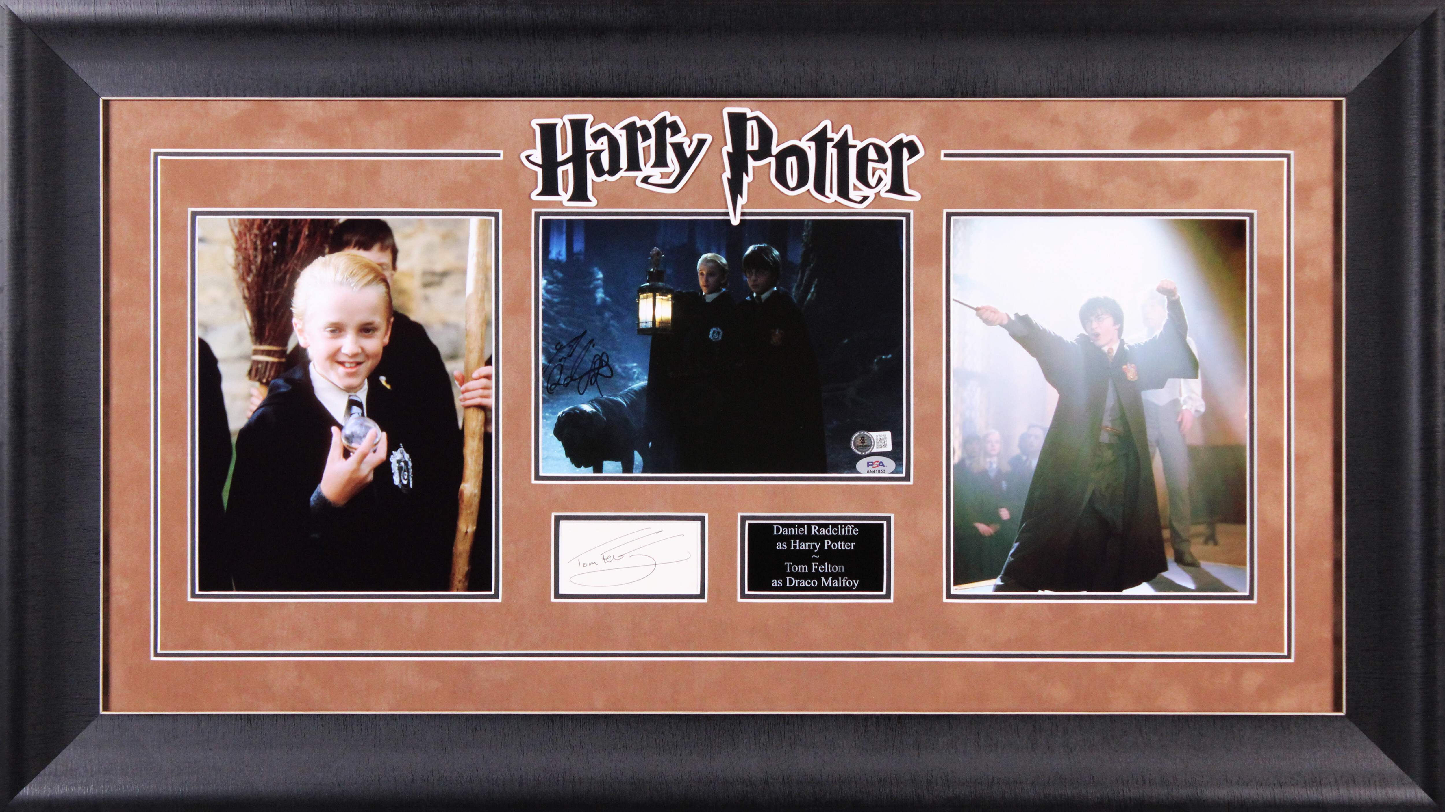Daniel Radcliffe Tom Felton Harry Potter Authentic Signed Framed ...