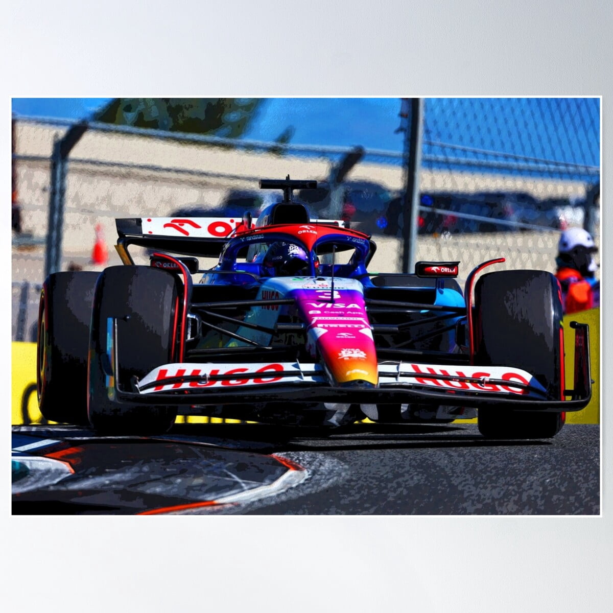 Daniel Ricciardo Racing His 2024 F1 Race Car During The Miami Grand ...