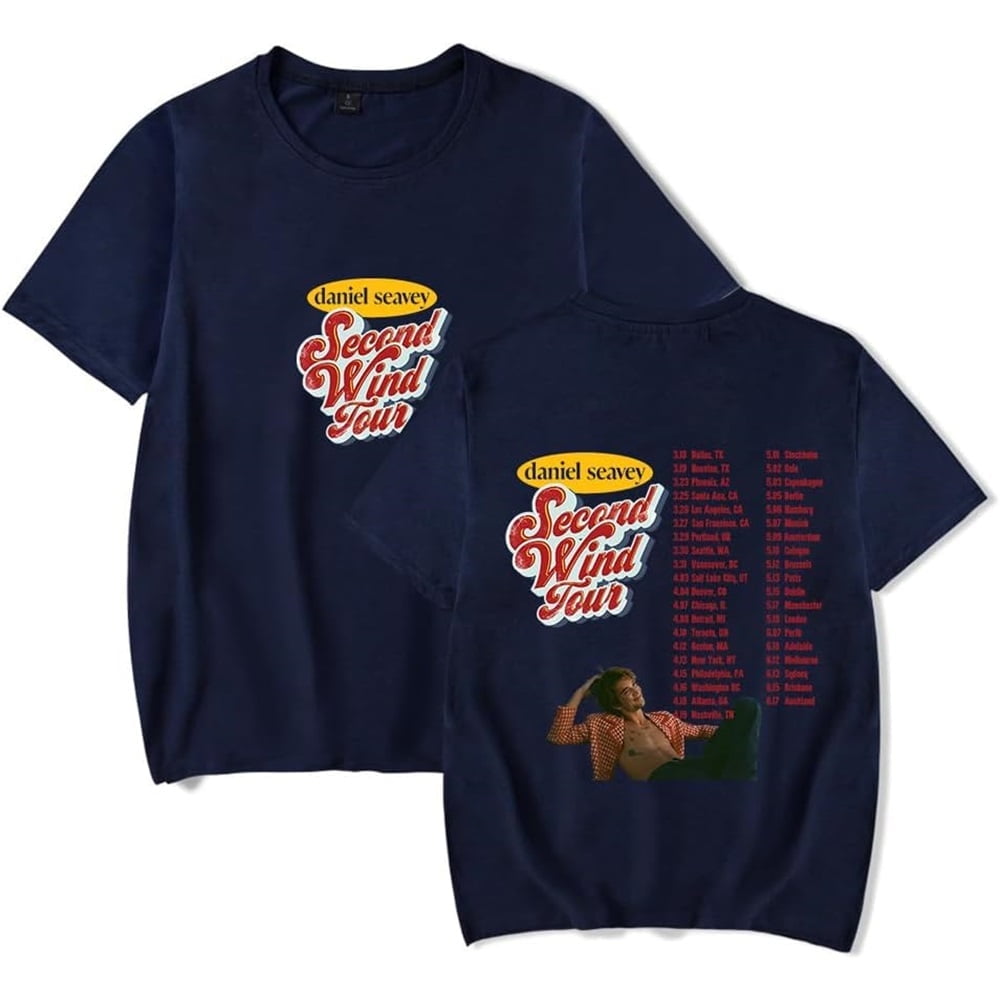 Daniel Seavey Second Wind Tour 2025 Short Sleeve T-shirt Unisex Fashion ...