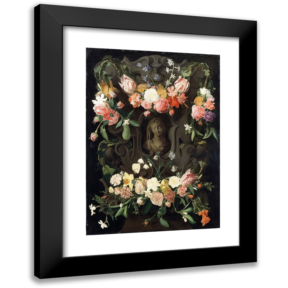 Daniel Seghers 18x24 Black Modern Framed Museum Art Print Titled ...