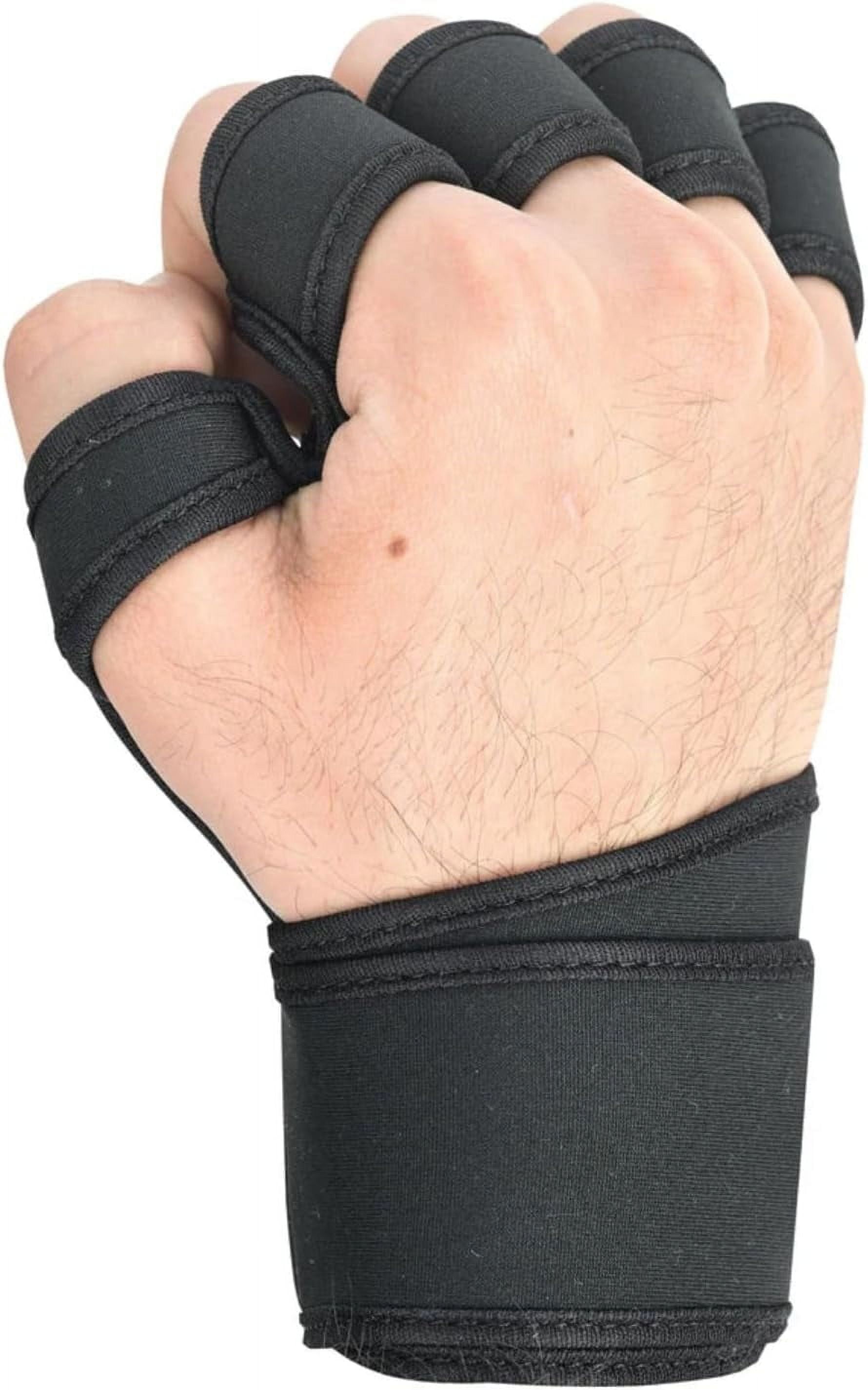 Daniel Smart Black Cross Training Gym Gloves with Padded Palm and Extra ...