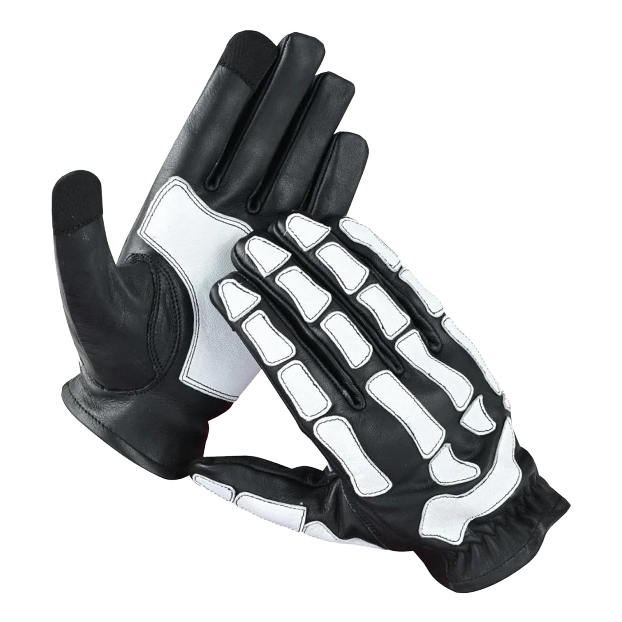 Daniel Smart Glow Bone Leather Riding Gloves for Men & Women Breathable ...