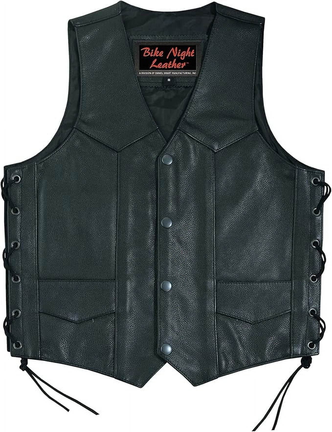 Daniel Smart Leather Vests for Kids Premium Cowhide Black Leather Vest ...