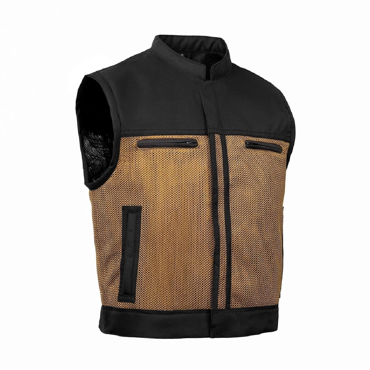 Daniel Smart Men’s Motorcycle Mesh Vest Low side Biker & Breathable ...