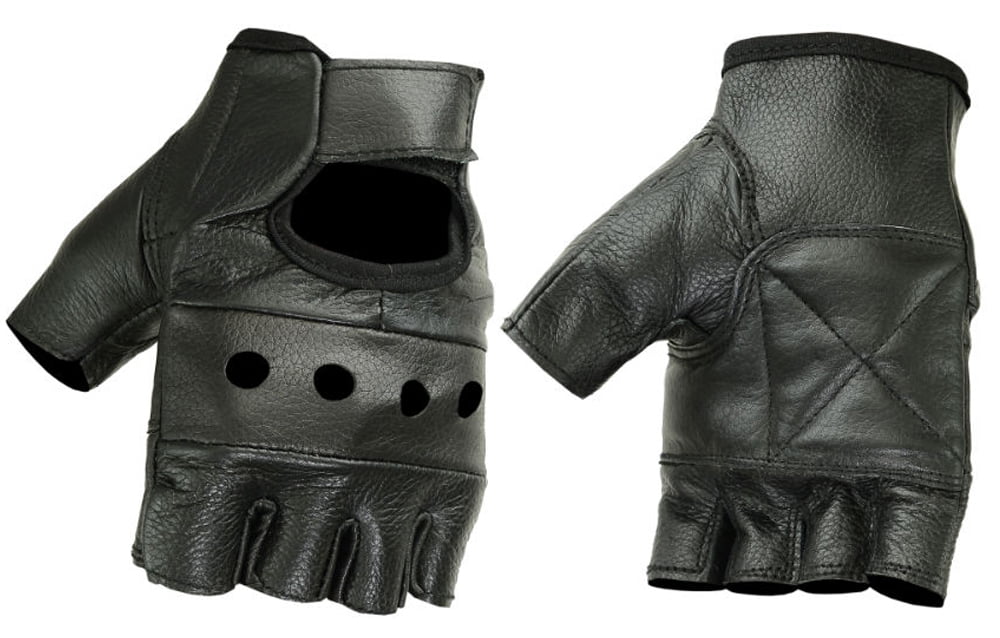 Daniel Smart Men’s Leather Gloves – Cowhide Leather - Fingerless ...