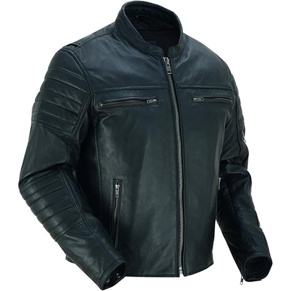 Daniel Smart Men’s Motorcycle Leather Jacket - Soft Lambskin ...