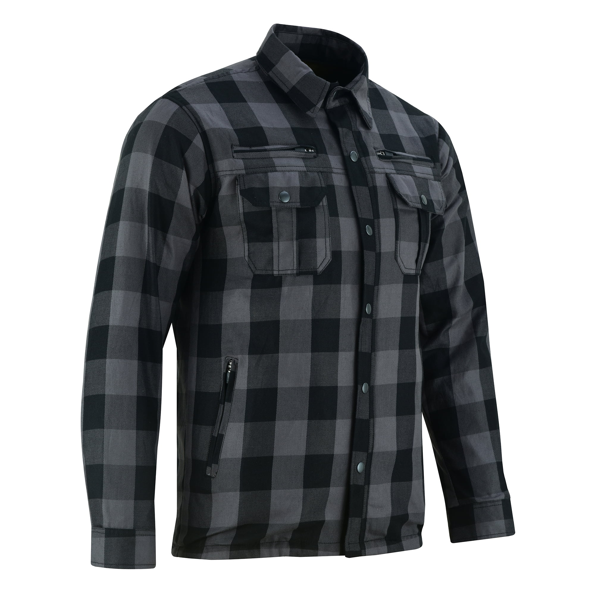 Daniel Smart Men’s Motorcycle Shirt - All Season Sporty Armored Flannel ...