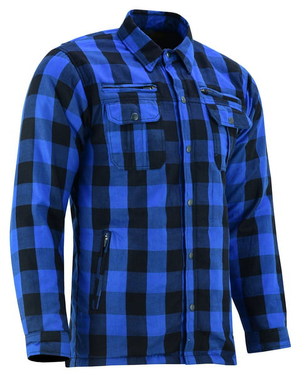 Daniel Smart Men’s Motorcycle Shirt - All Season Sporty Armored Flannel ...
