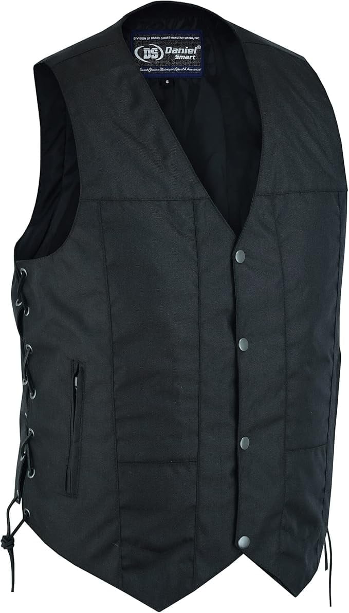 Daniel Smart Men's Vest Textile Material Motorcycle Vest for Men's ...