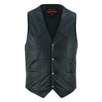 Maxam Buffalo Leather Motorcycle Vests for Men - Medium - Walmart.com